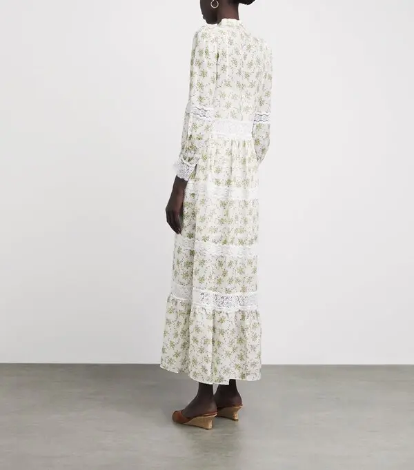 Sandro Lace Floral Midi Dress