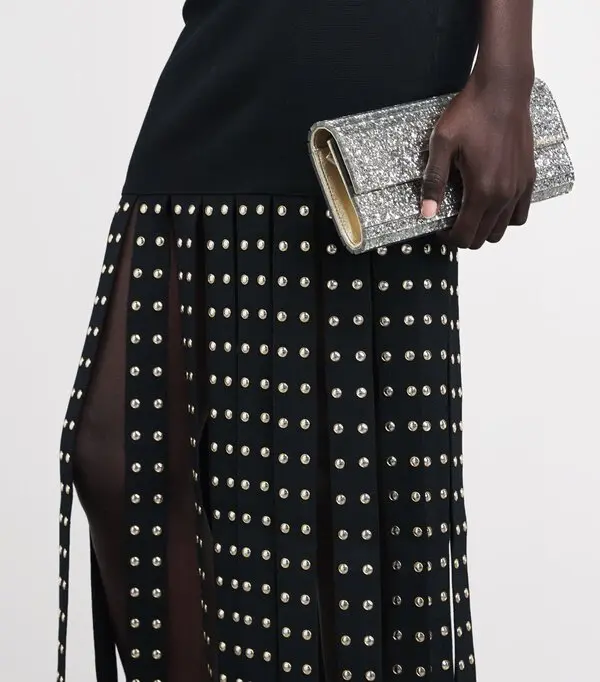 Sandro Knitted Fringe Midi Dress