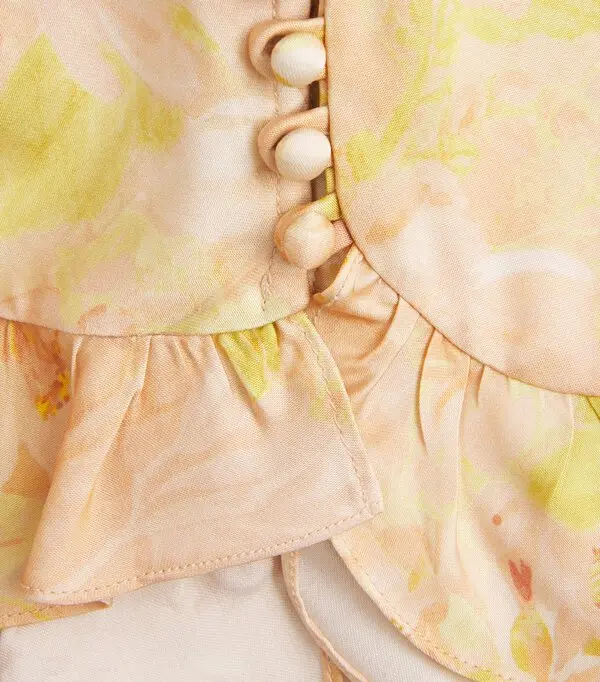Sandro Satin Floral Print Cami Top - Pink