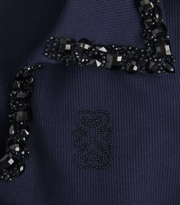 Sandro Stretch-cotton Embellished Polo Top