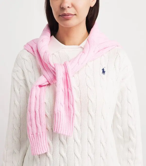 Polo Ralph Lauren Cotton Cable-knit Polo Collar Sweater