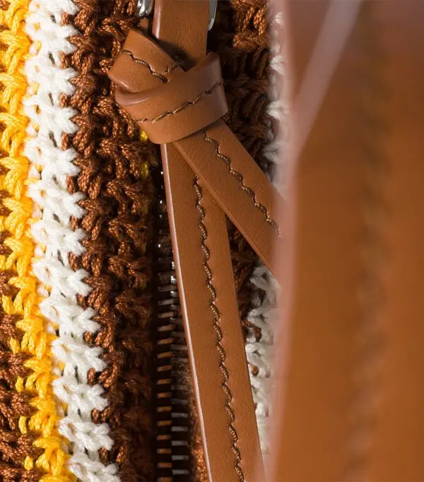Miu Miu Crochet And Leather Pouch