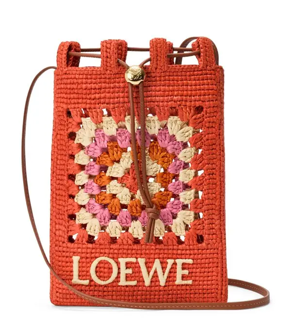 Loewe X Paula's Ibiza Crochet Pocket Patch Shoulder Bag