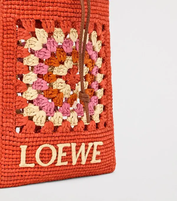 Loewe X Paula's Ibiza Crochet Pocket Patch Shoulder Bag