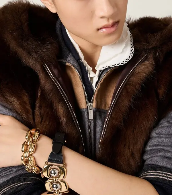 Miu Miu Shearling Hooded Gilet - Brown