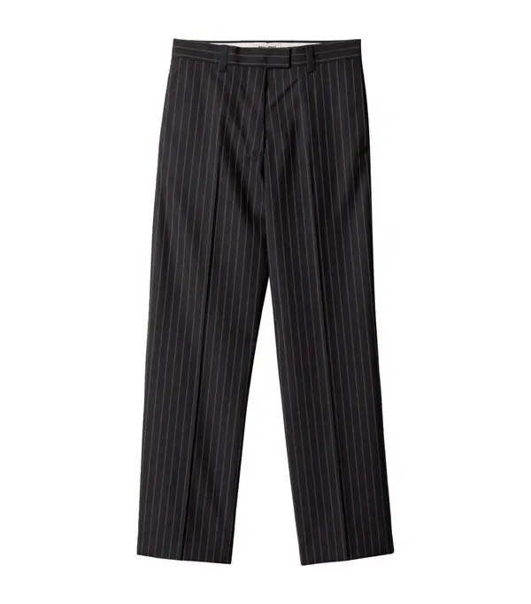 Miu Miu Wool Pinstripe Trousers
