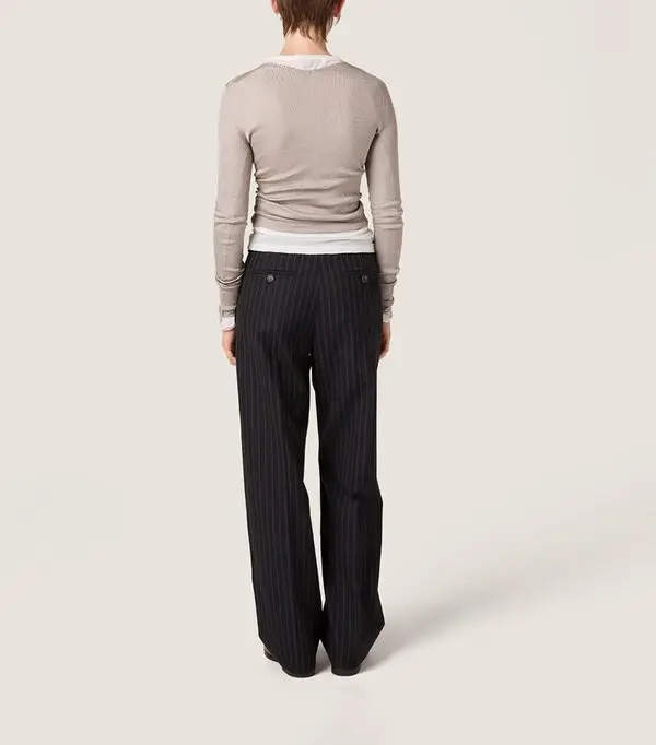 Miu Miu Wool Pinstripe Trousers