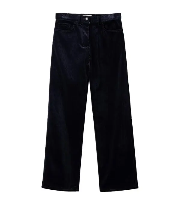 Miu Miu Corduroy Wide-leg Trousers - Blue