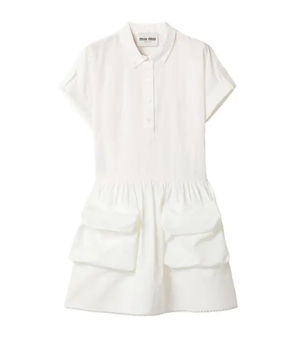 Miu Miu Cotton-linen Mini Dress