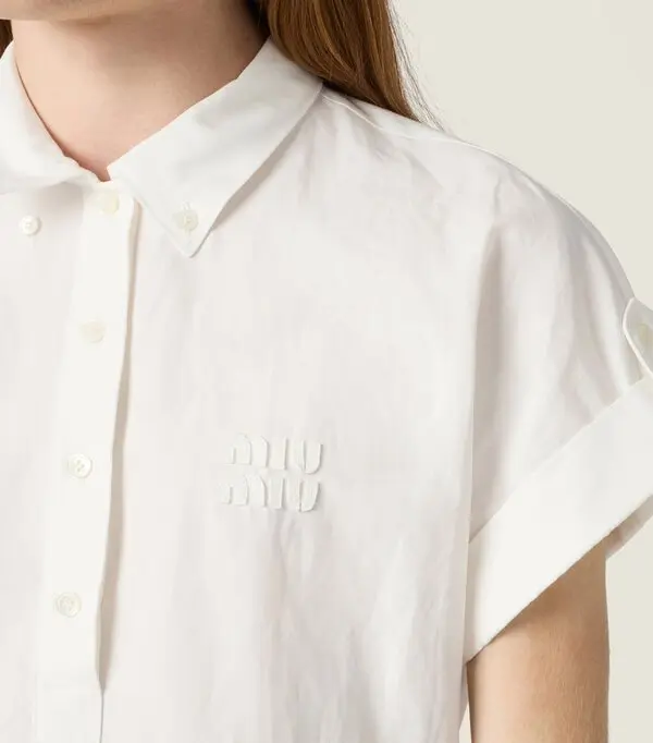 Miu Miu Cotton-linen Mini Dress