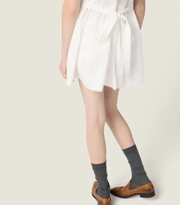 Miu Miu Cotton-linen Mini Dress