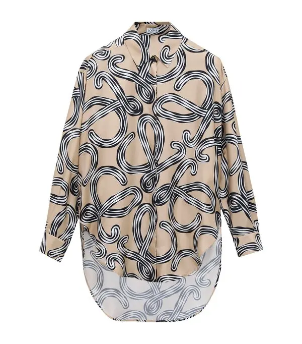 Loewe Silk Oversized Shirt - Beige