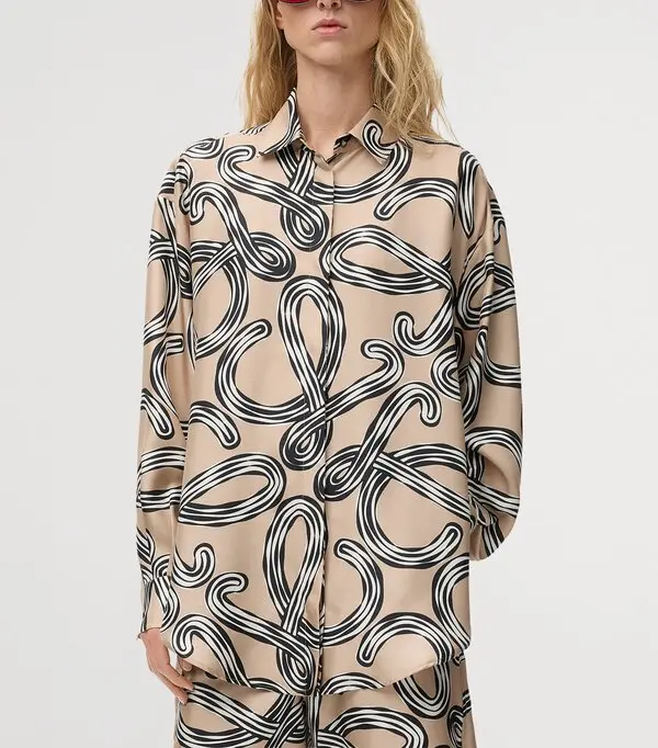 Loewe Silk Oversized Shirt - Beige