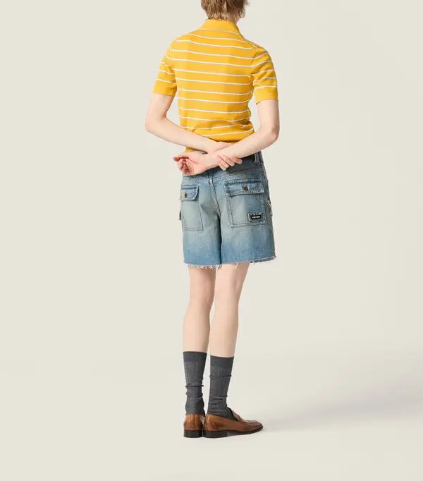Miu Miu Cotton Stripe Polo Shirt