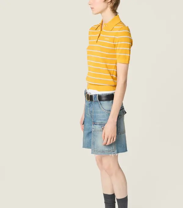 Miu Miu Cotton Stripe Polo Shirt