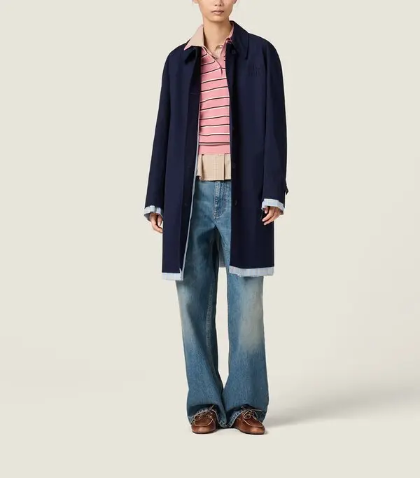Miu Miu Stretch-cotton Striped Polo Shirt