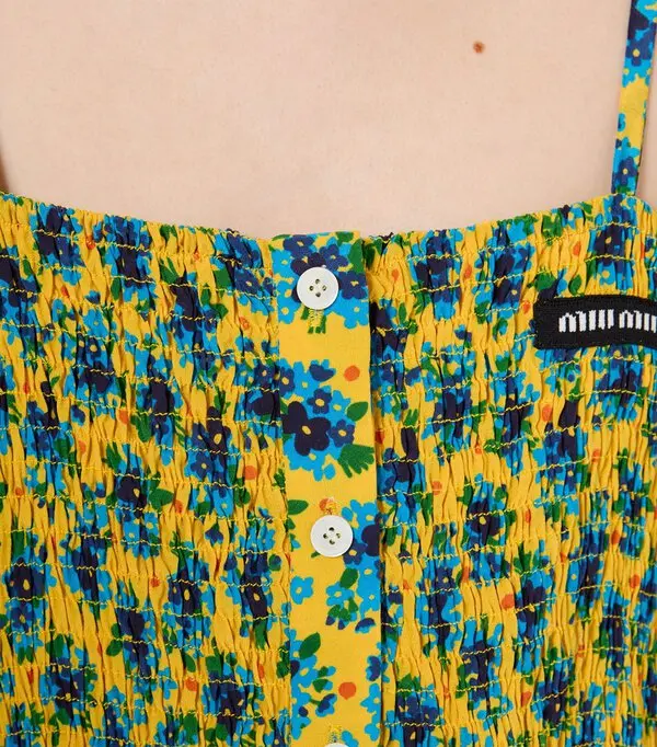 Miu Miu Silk Crepe De Chine Mini Dress
