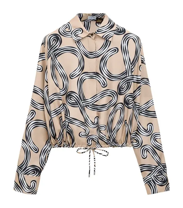 Loewe X Paula’s Ibiza Silk Twill Blouse - Pink