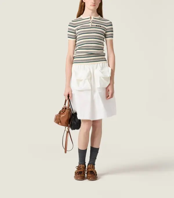 Miu Miu Striped Henley Top