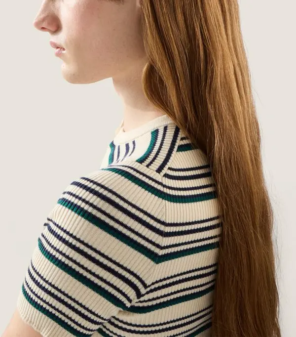 Miu Miu Striped Henley Top