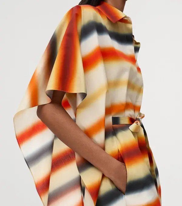 Loewe X Paula's Ibiza Cotton-blend Striped Kaftan