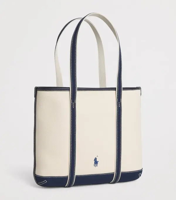 Polo Ralph Lauren Small Canvas Polo Bear Tote Bag - Ivory