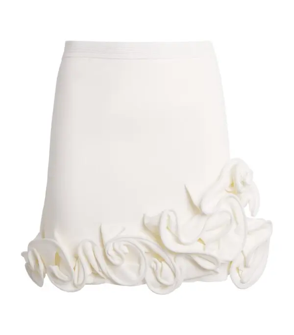 Sandro Knitted Floral Mini Skirt