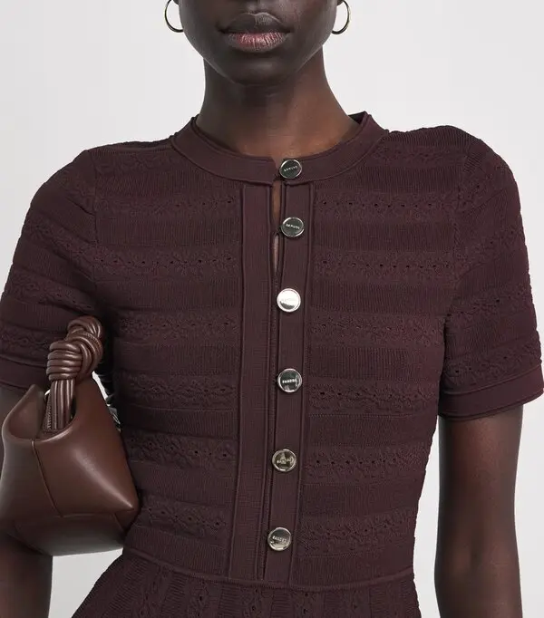 Sandro Knitted Mini Dress - Brown