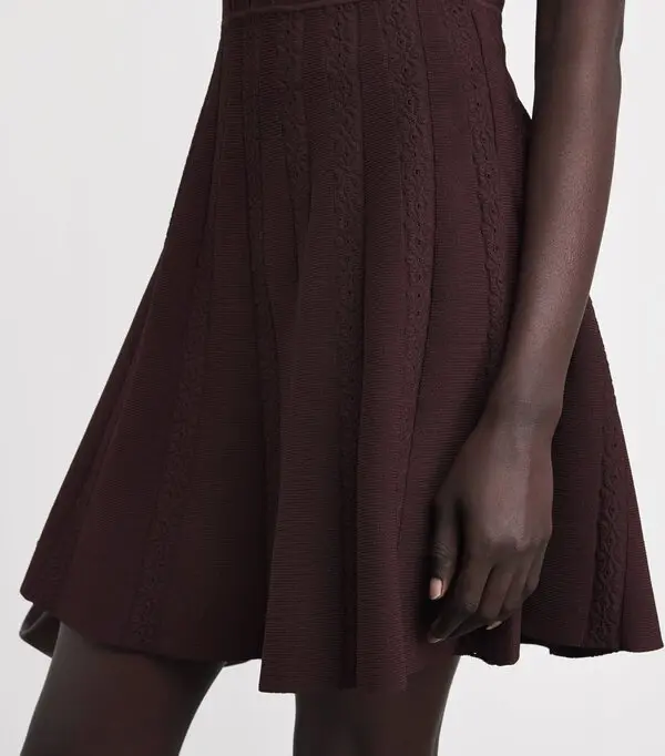 Sandro Knitted Mini Dress - Brown