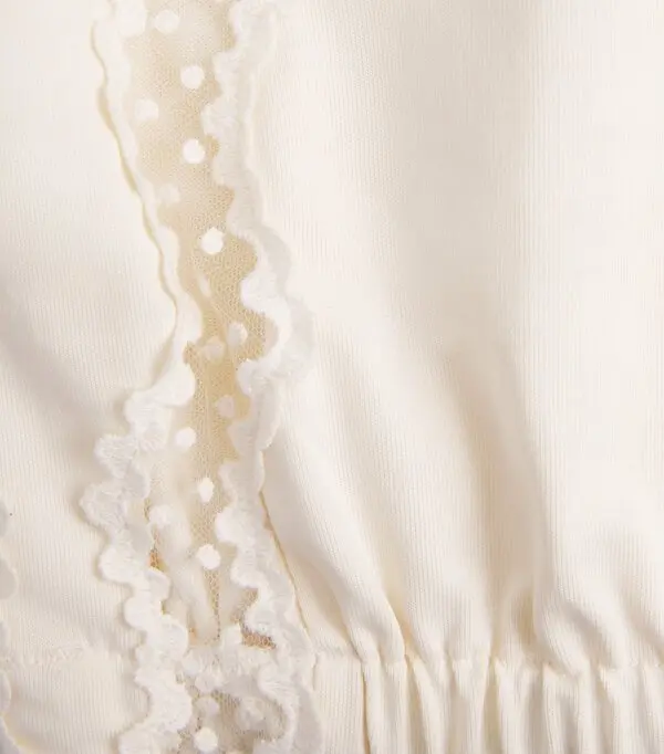 Sandro Cotton Lace Crop Top
