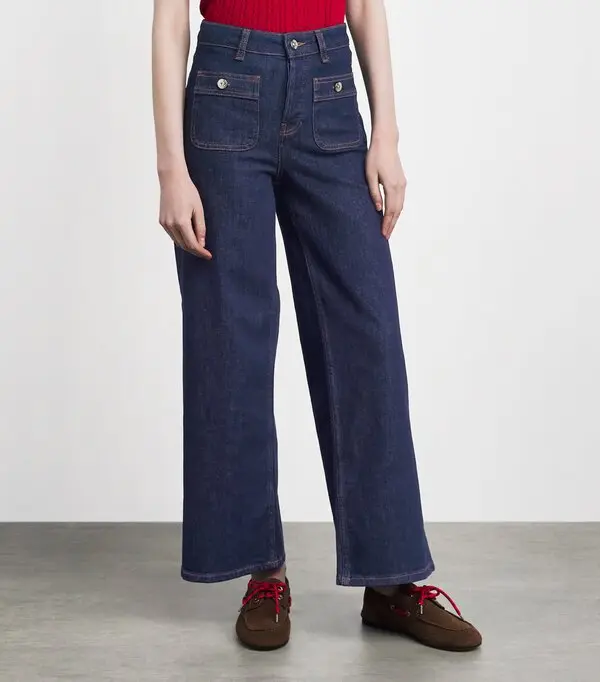 Maje Patch-pockets Flared Jeans