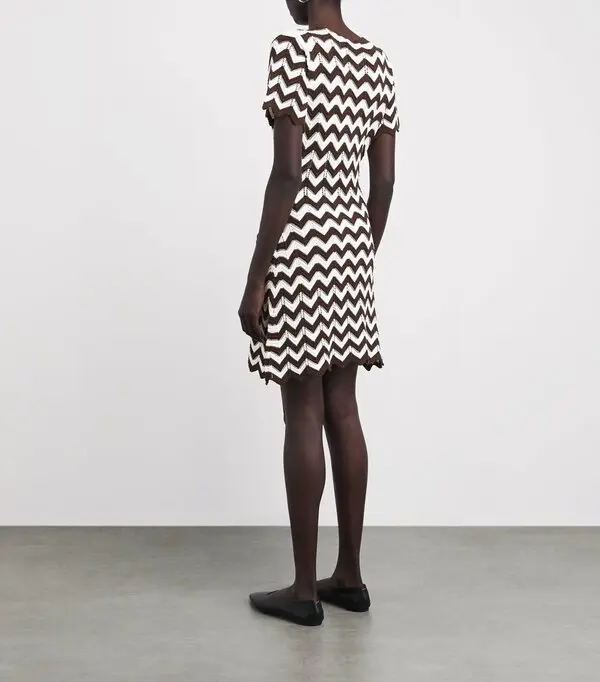 Maje Cotton Knitted Mini Dress