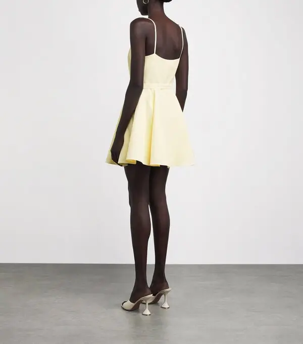 Maje Satin Mini Dress With Embellishments - Yellow