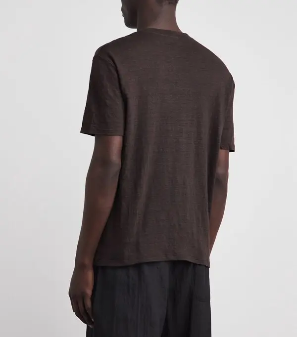 Sandro Linen T-shirt - Brown
