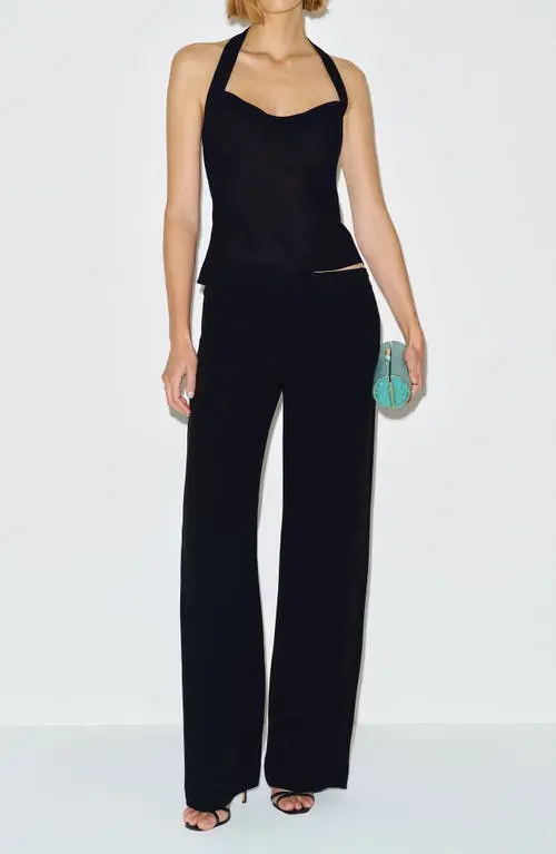 REFORMATION Hastings Halter Top - Black