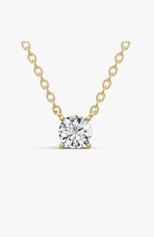 SEREIA OFFICIAL 14k Gold 0.25 Ct Lab Grown Round Sereia Shape Diamond Pendant - Yellow Gold