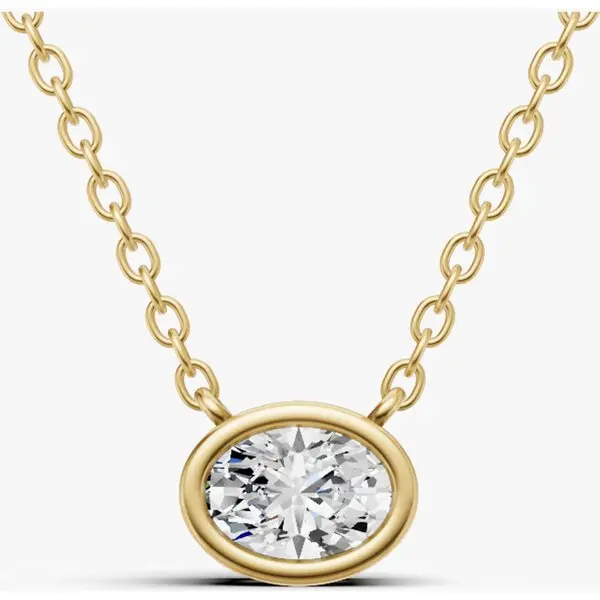 SEREIA OFFICIAL 14k Gold 0.75 Ct Lab-grown Diamond Solitaire Bezel Pendant - Yellow Gold