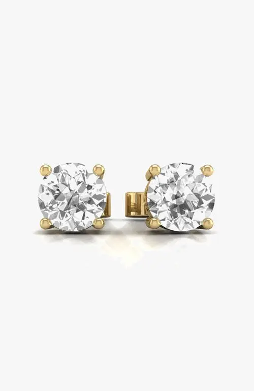 SEREIA OFFICIAL 14k Gold Stud Lab Diamond 1.5 Carats Earrings - Yellow Gold