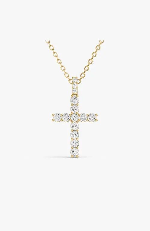 SEREIA OFFICIAL 14k Gold 2.5 Ct Cross Pendant Necklace Of Sereia - Yellow Gold
