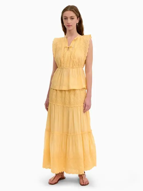 Rebecca Taylor Sabine Top - Daisy Yellow