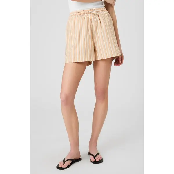 French Connection Tie Waist Shorts - Sandlot Stripe