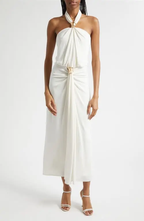 Cinq À Sept Kaily Bangle Detail Halter Neck Dress - Ivory