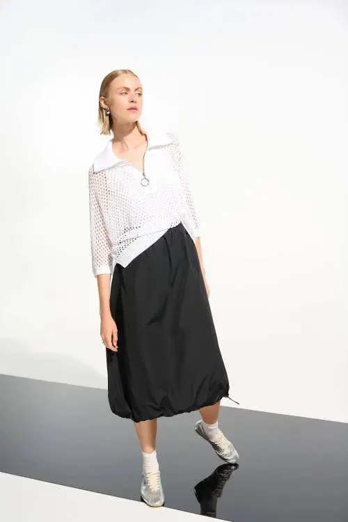 Joseph Ribkoff Viscose Blend Boxy Knit Sweater - White
