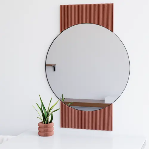 MODERNIZED POTTERY Sol Mirror - Terracotta