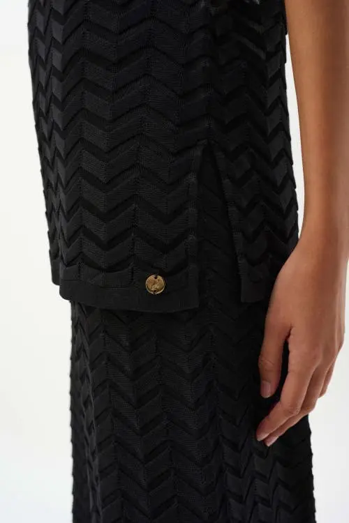 Joseph Ribkoff Viscose Jacquard Knit Tank
