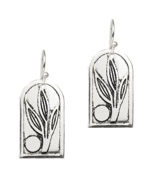 MATR BOOMIE Patra Leaf Drop Earrings - Silver