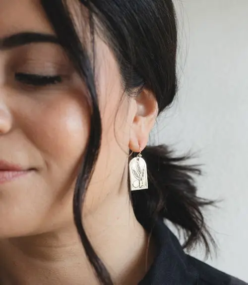 MATR BOOMIE Patra Leaf Drop Earrings