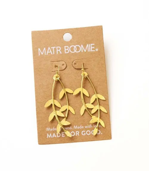 MATR BOOMIE Aamani Linear Vine Dangle Earrings