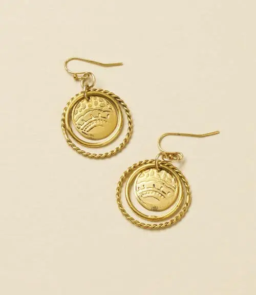 MATR BOOMIE Yashi Embossed Ring Dangle Earrings