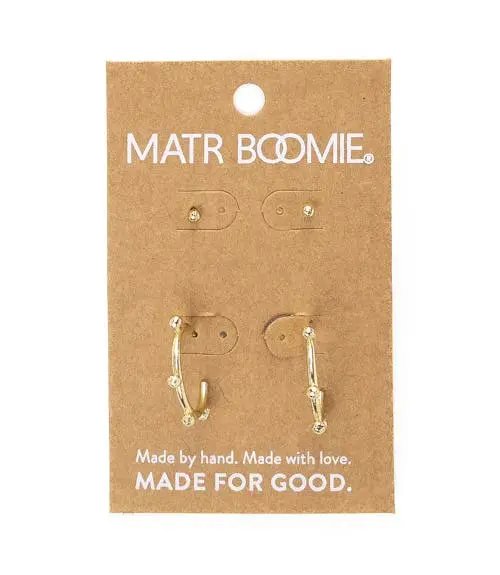 MATR BOOMIE Pari Dot Hoop Earring Set